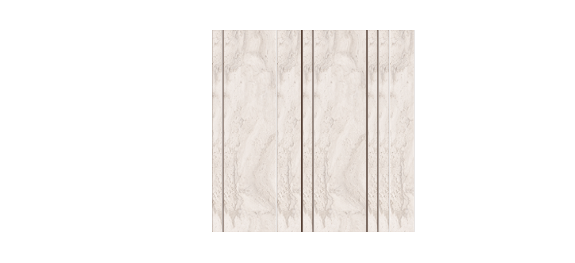 Revestimento Mos Slatted Panel Irregular Aeterna Avorio 30x30 - Portobello